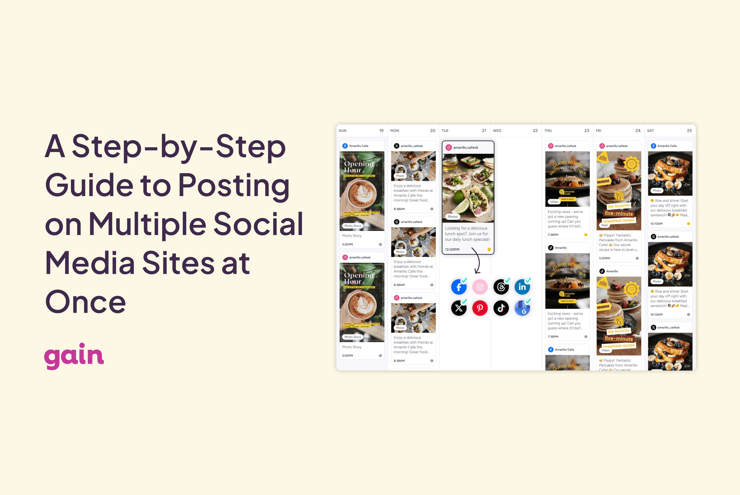 how to post on multiple social media at once - The Gain Blog